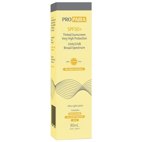Propaira SPF50+ Tinted Sunscreen Lotion | Victorian Cosmetic Institute